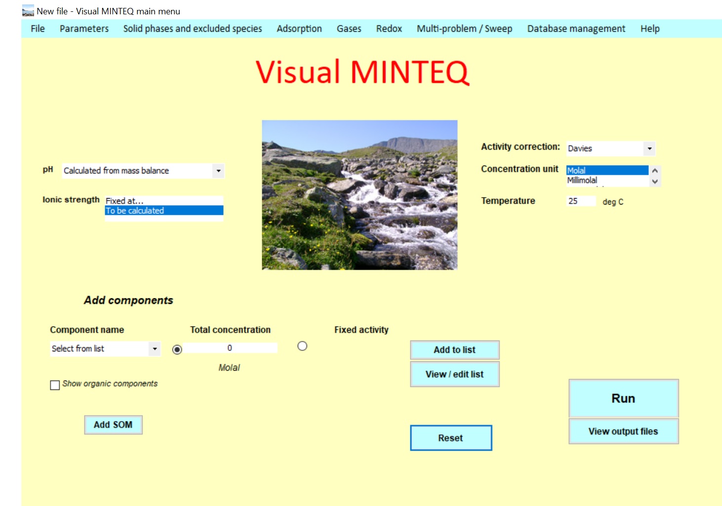 Requirements – Visual MINTEQ